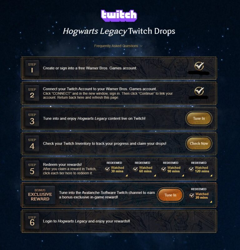 Hogwarts Legacy: How to Link Accounts to Get a Twitch Drops - Deltia's Gaming