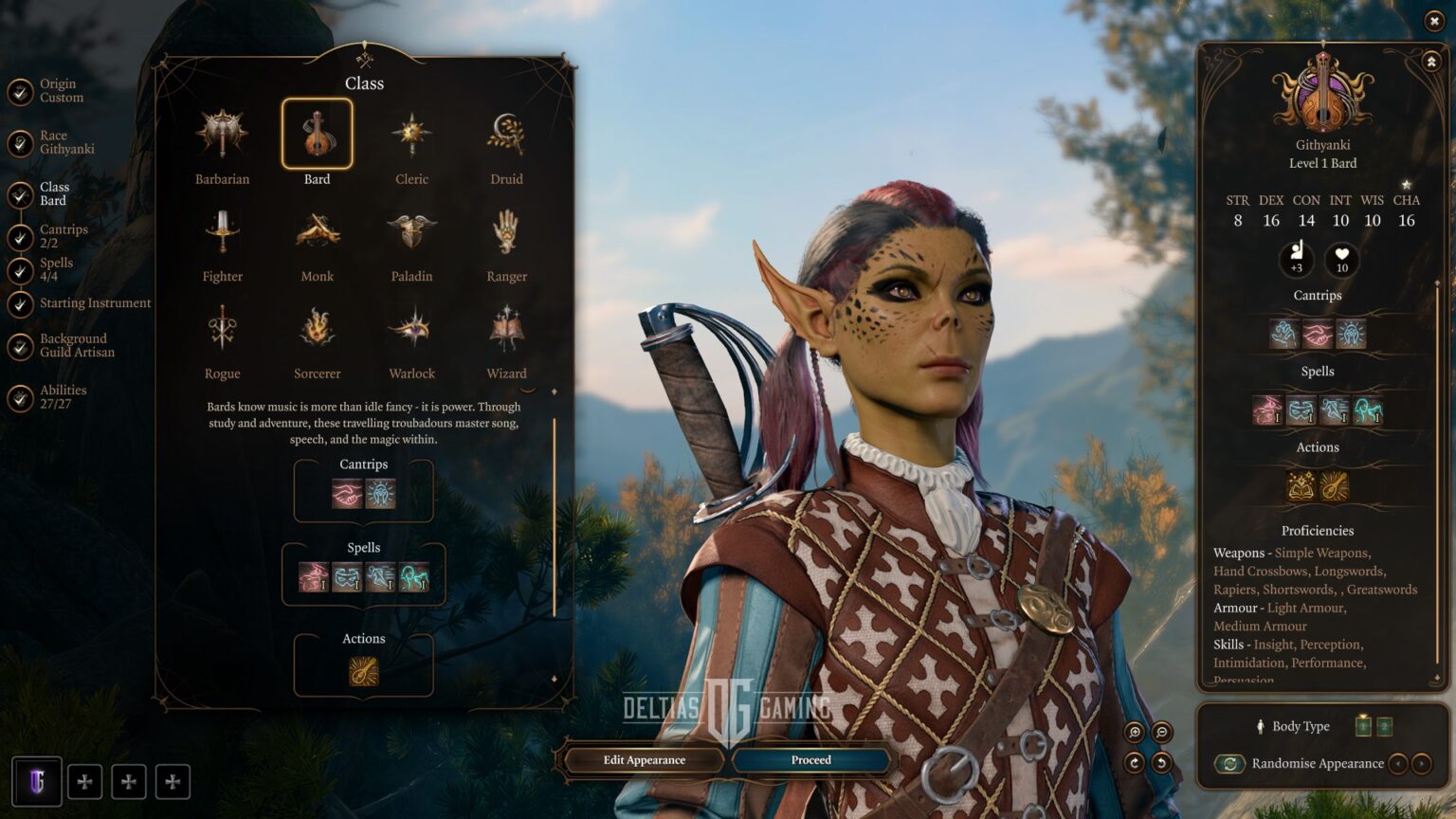 Baldurs Gate 3 Persuasion Build Character Creation Deltias Gaming